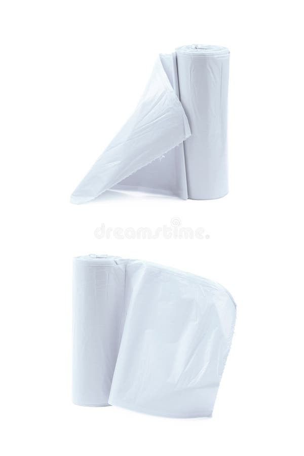 Trash bag roll isolated stock photo. Image of garbage - 85005950