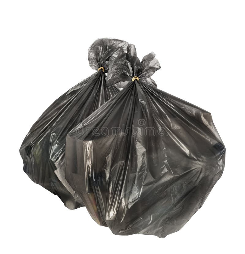 Trash Bags Set, Full Plastic Garbage Containers, Polyethylene Rubbish ...