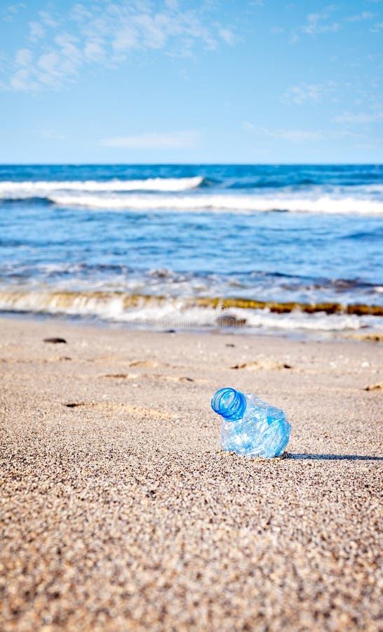 Trash on the beach stock image. Image of bright, refuse - 19258597