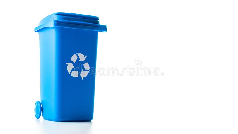 Recycle Garbage. Yellow, Green, Blue Dustbin for Recycle Plastic, Paper ...