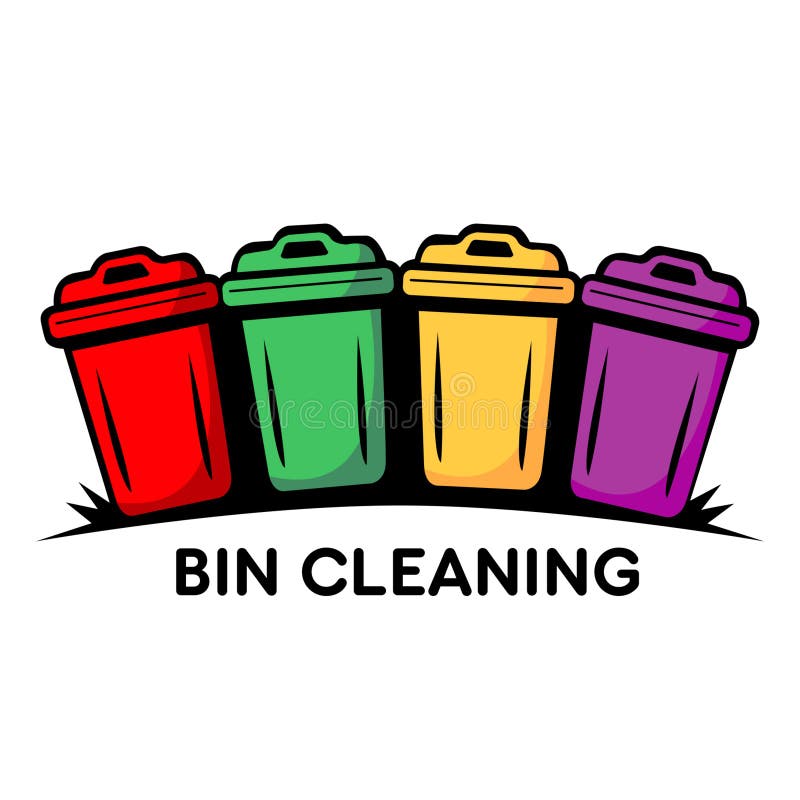 Trash bin creative logo stock illustration. Illustration of cleaning ...