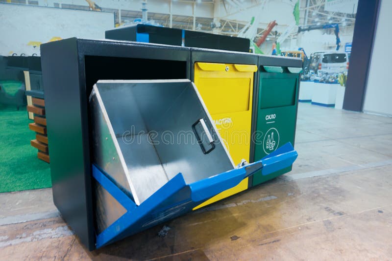 Trash Bin for Different Types of Waste Stock Image - Image of organic ...