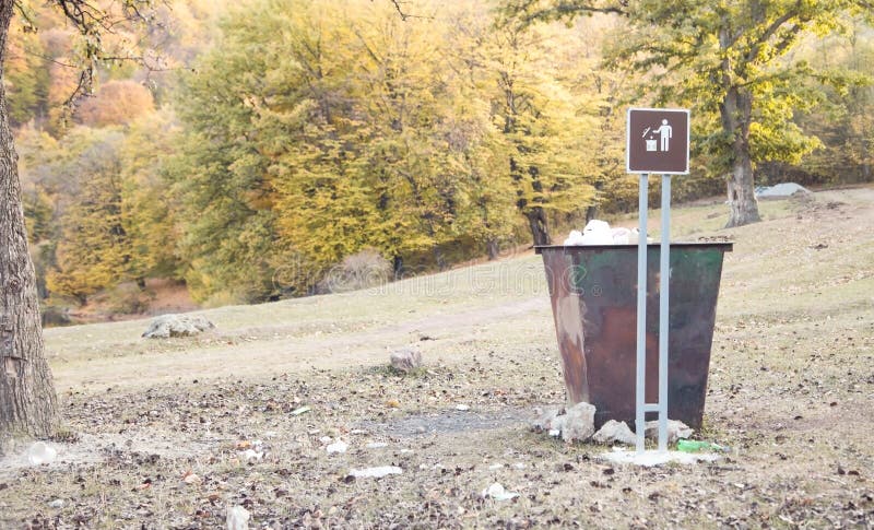 Trash in the Forest stock image. Image of plastic, rubbish - 62345149