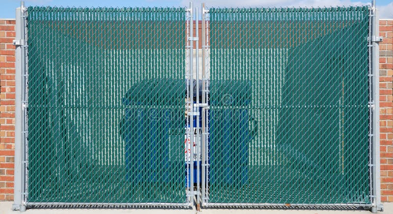 Trash bin gate stock image. Image of gate, collection - 8298845