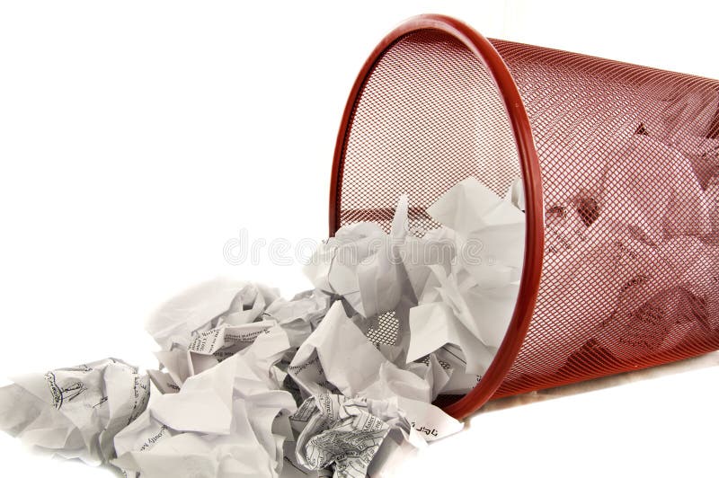 468 Trash Bin Filled Paper Waste Stock Photos - Free & Royalty-Free ...