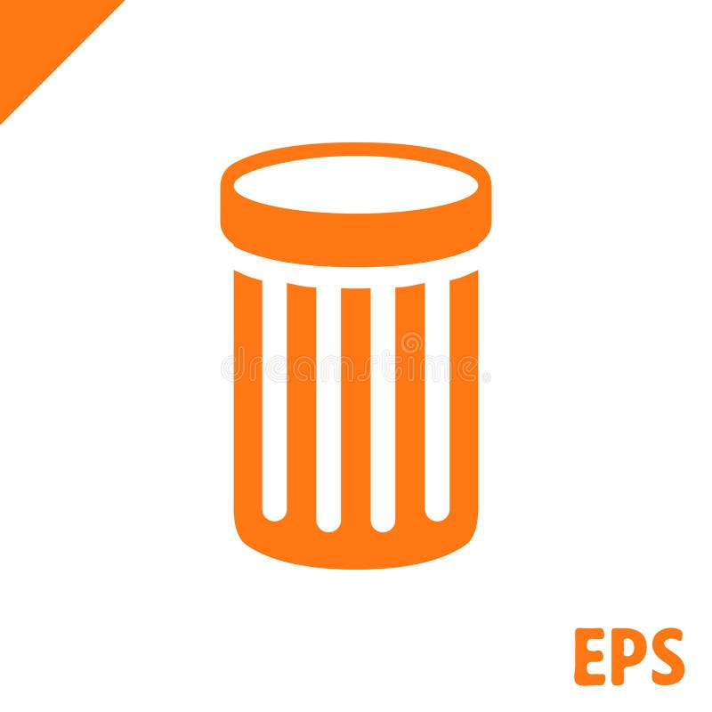 Trash Bin Icon Stock Vector Illustration Flat Design Stock Vector ...