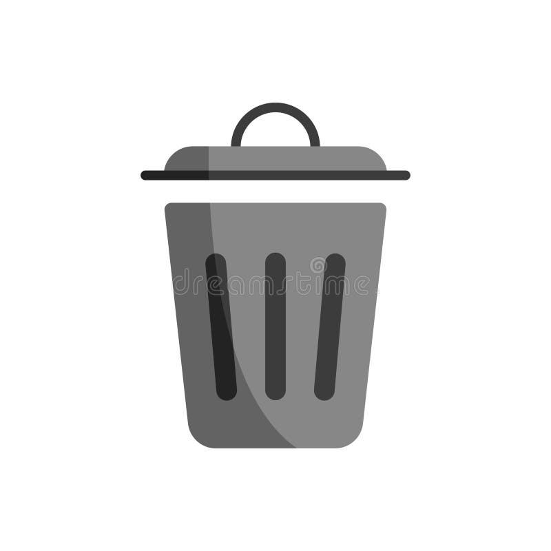 Trash Bin Icon Vector Basic Design Simple and Modern Stock Vector ...