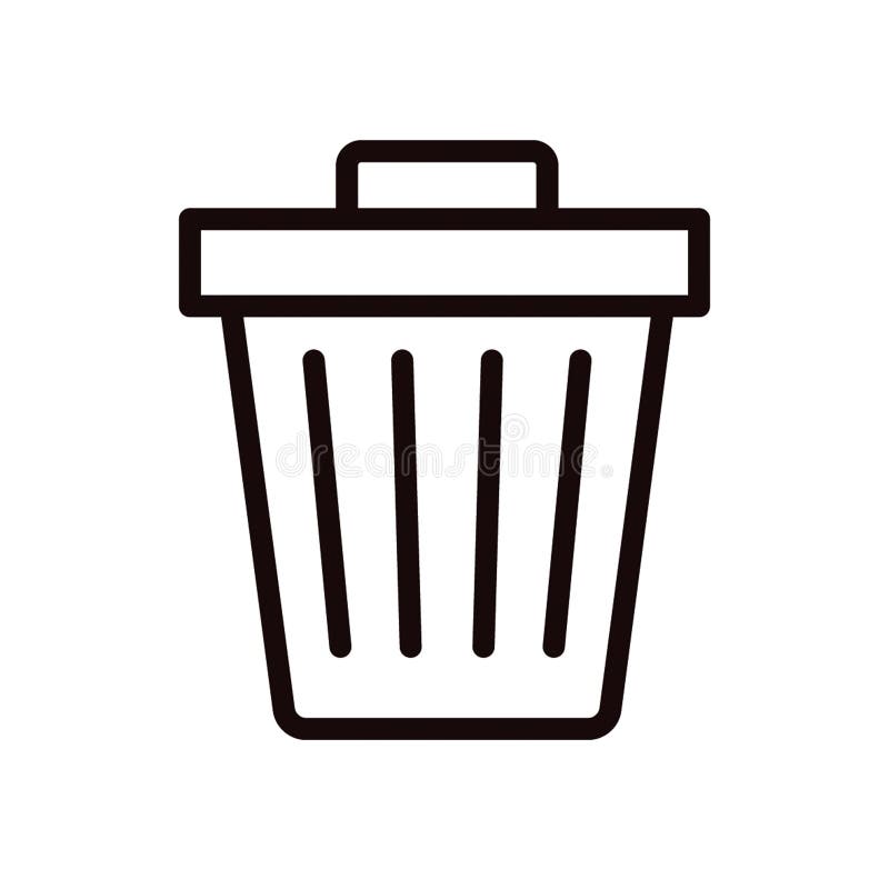 Trash bin icon stock vector. Illustration of rubbish - 352088254