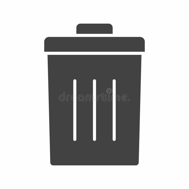 Trash Bin Icon Vector Image. Stock Vector - Illustration of delete ...