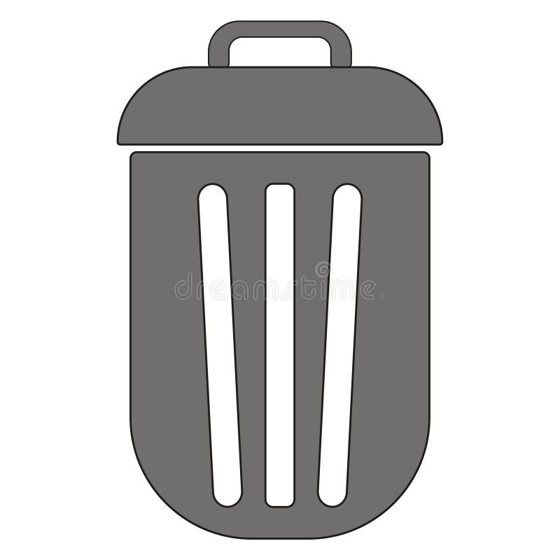 Trash Bin Icon. Waste Container Symbol. Garbage Vector Illustration ...