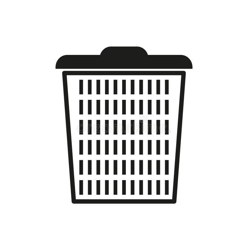 Trash Bin Icon. Waste Container Vector. Garbage Disposal Symbol. Simple ...