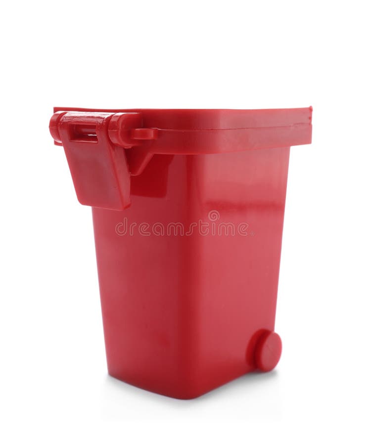 Trash Bin Isolated on White. Waste Recycling Stock Photo - Image of ...