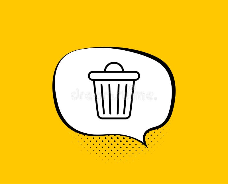 Trash Bin Line Icon. Garbage, Waste Sign. Delete, Remove. Vector Stock ... Trash Bin Line Icon. Garbage, Waste Sign. Delete, Remove. Vector Stock ...