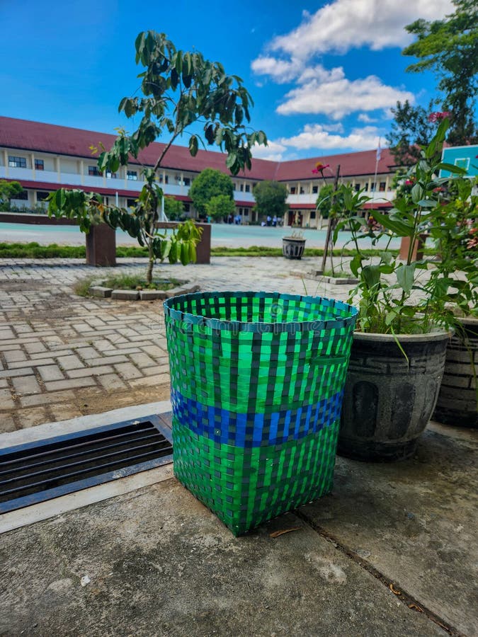Trash Bin Made of Recycled Plastic, Which is Useful for Cleanliness ...