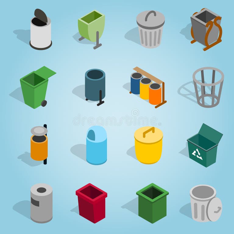 Isometric Trash Stock Illustrations – 8,273 Isometric Trash Stock ...