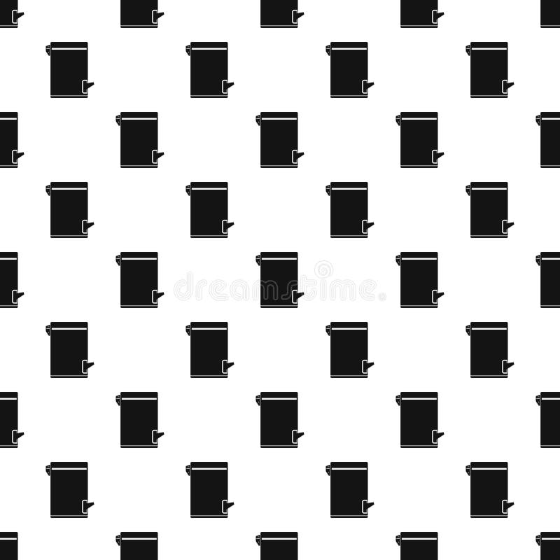 Trash Can Pattern, Cartoon Style Stock Vector - Illustration of ...