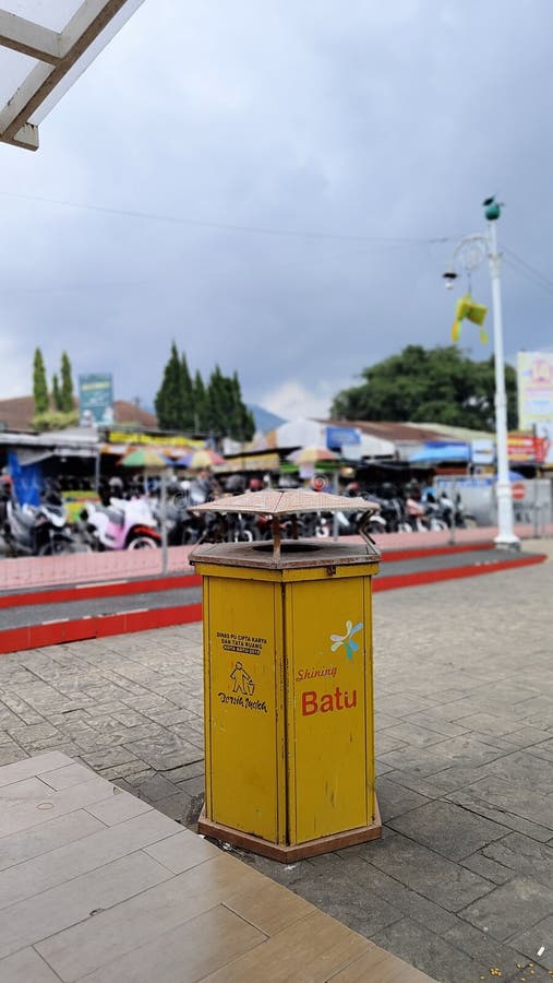 Trash Bins in the City Center Park Stock Photo - Image of park, trash ...