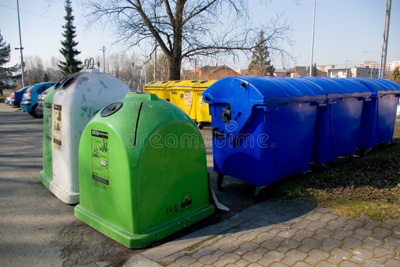 Trash bins and containers editorial photo. Image of industries - 41000471
