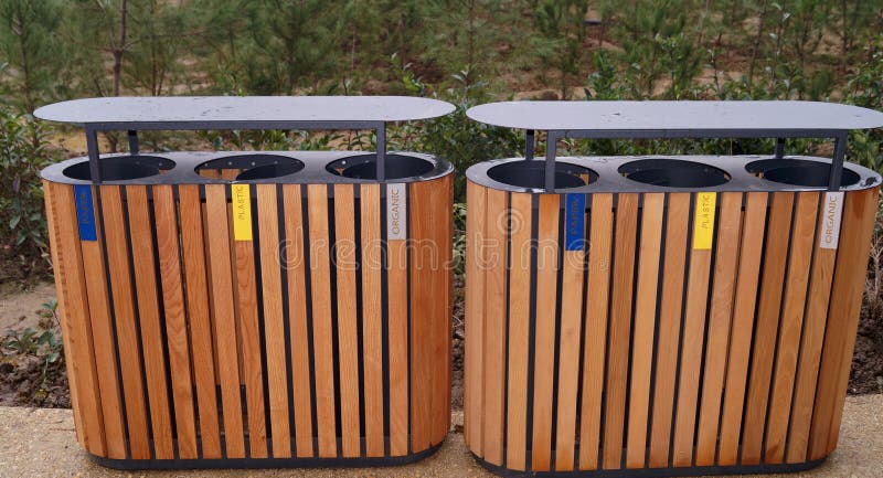 Trash Bins with Different Kind of Garbage Stock Image - Image of reuse ...