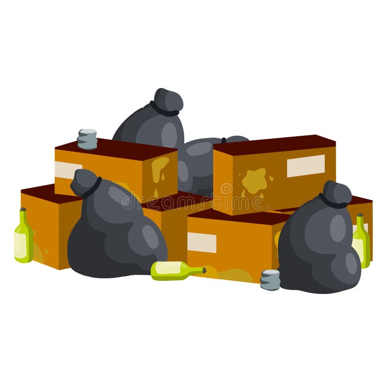 Urban Waste Problem. Pollution of Environment Stock Vector ...