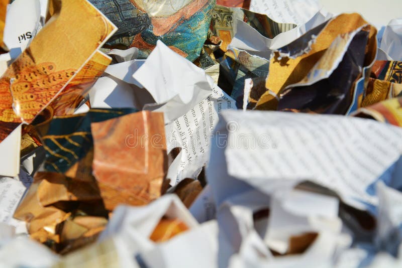 Book Pages at Trash, Background Stock Image - Image of closeup, book ...