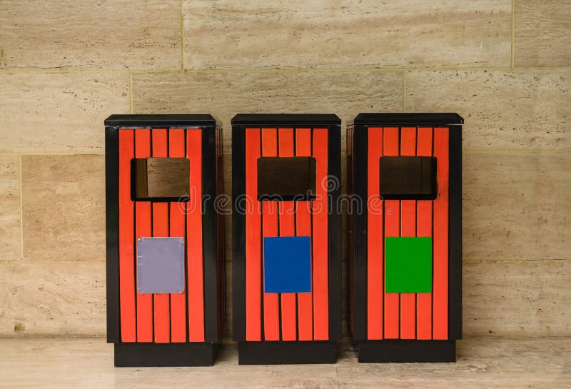 The trash box with colour stock image. Image of industry - 259806977