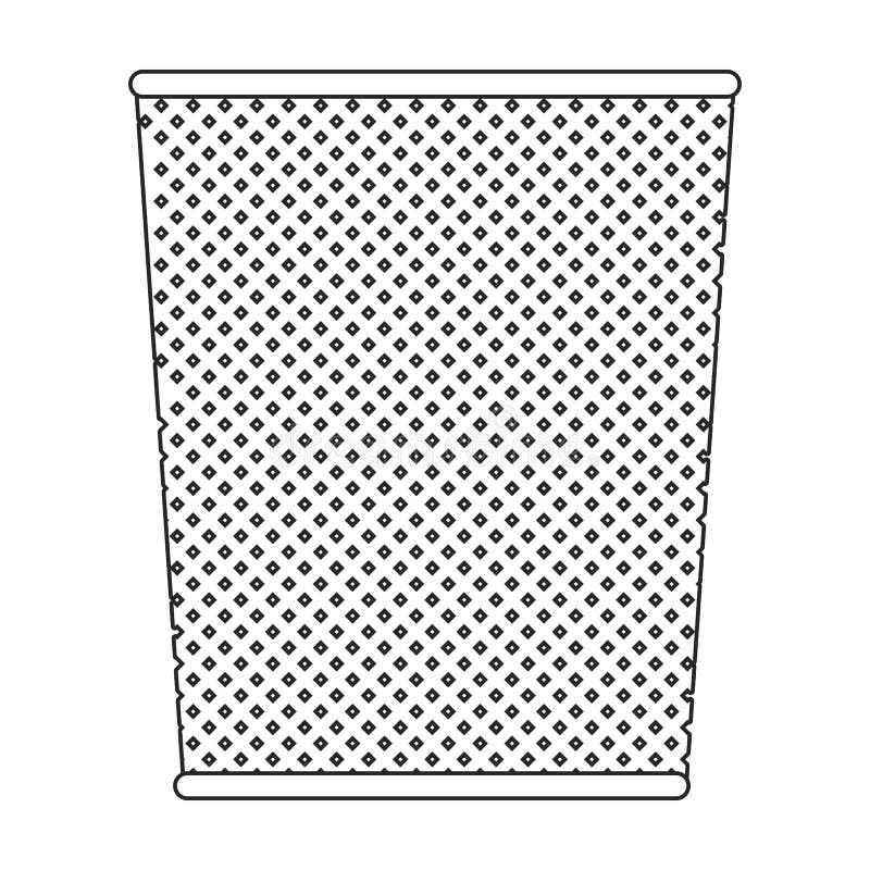 Trash Box Vector Icon.Outline Vector Icon Isolated on White Background ...