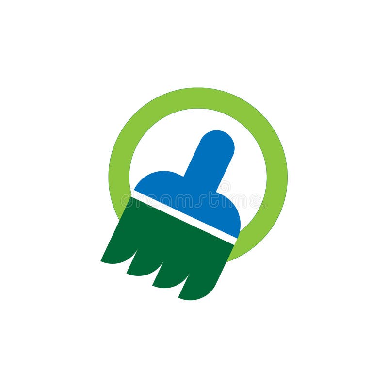 Trash Broom Great for Tech Trash File Cleaner Icon and Logo Stock ...