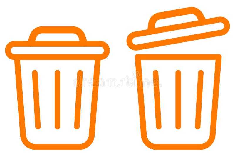 Trash Can Icon for Keep Clean of the Area, Delete Button on Technology ...