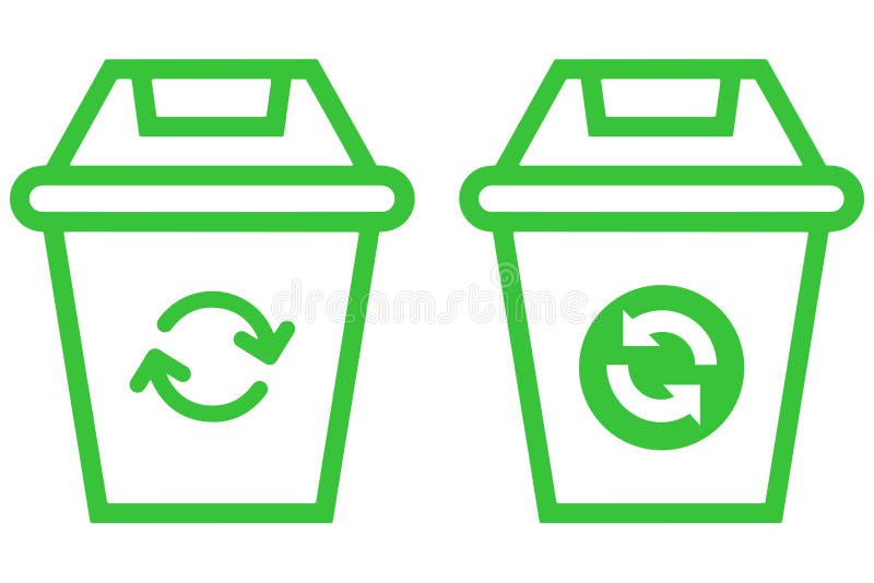 Trash Can Icon for Keep Clean of the Area, Delete Button on Technology ...