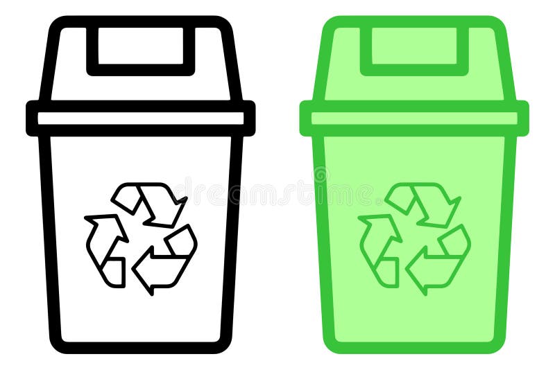 Trash Can Icon for Keep Clean of the Area, Delete Button on Technology ...