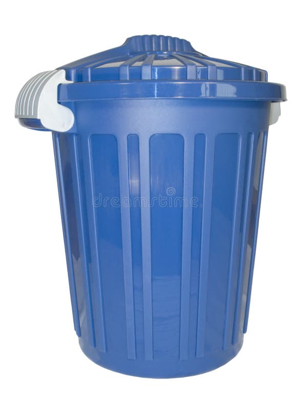 Trash can stock image. Image of trash, blue, container - 4251211