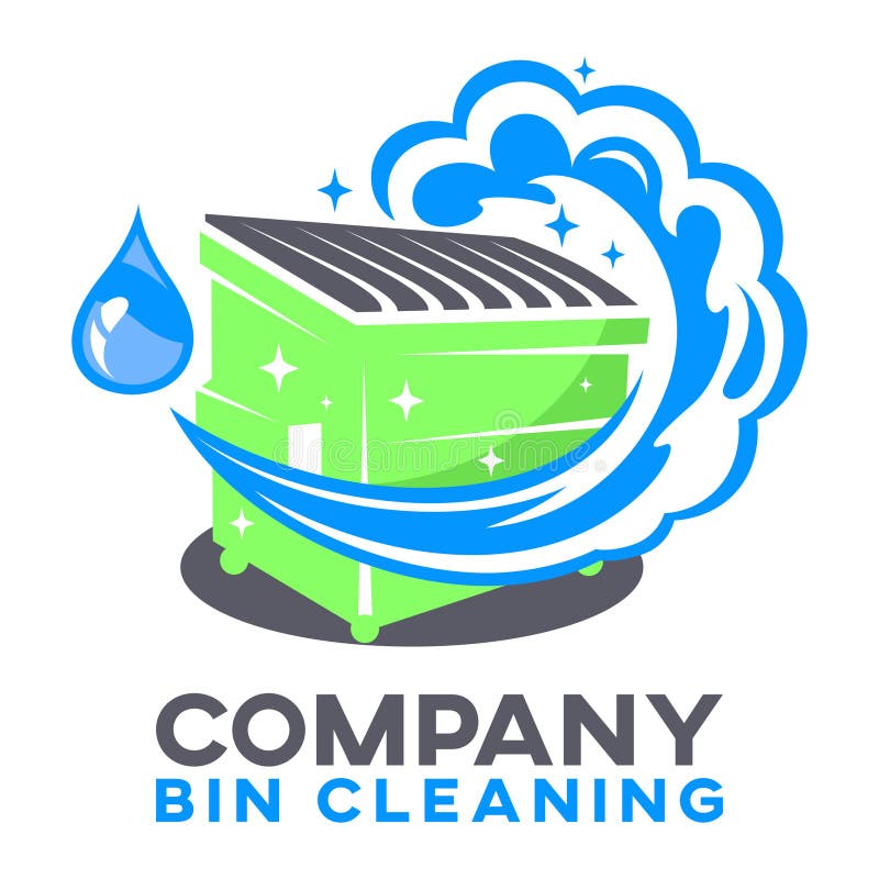 Trash Can Bin Cleaning Logo Stock Vector - Illustration of ecology ...