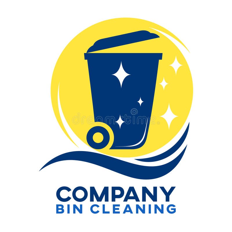 Trash Can Bin Cleaning Logo Stock Vector - Illustration of green ...