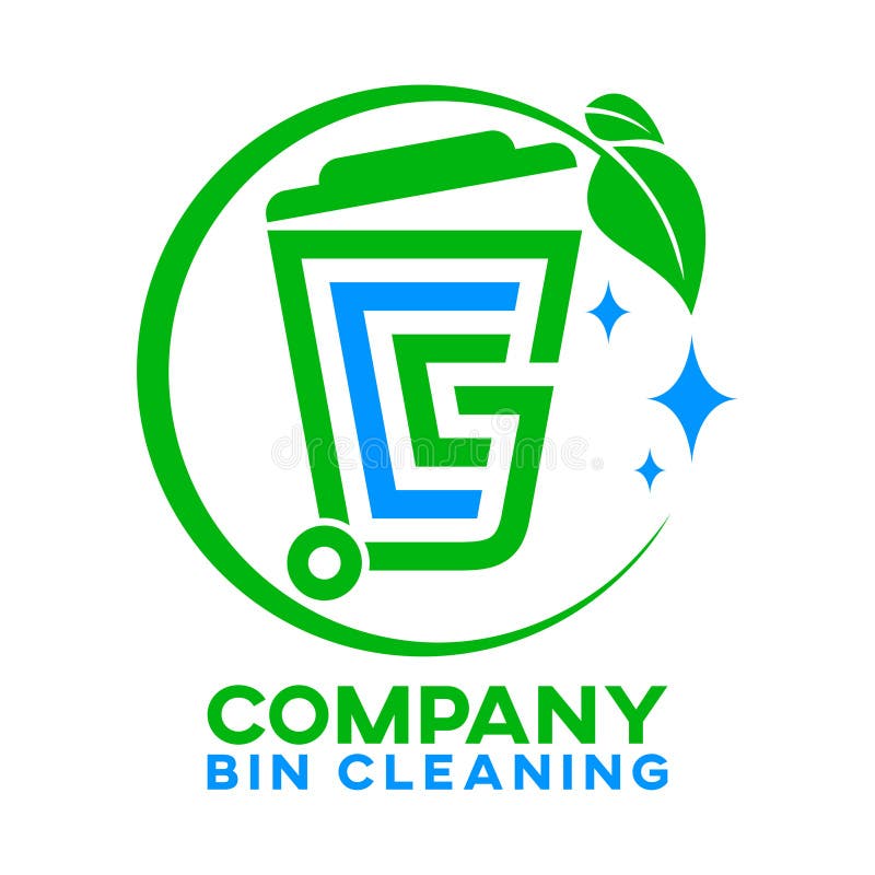 Trash Can Bin Cleaning Logo Stock Vector - Illustration of dirty, logo ...
