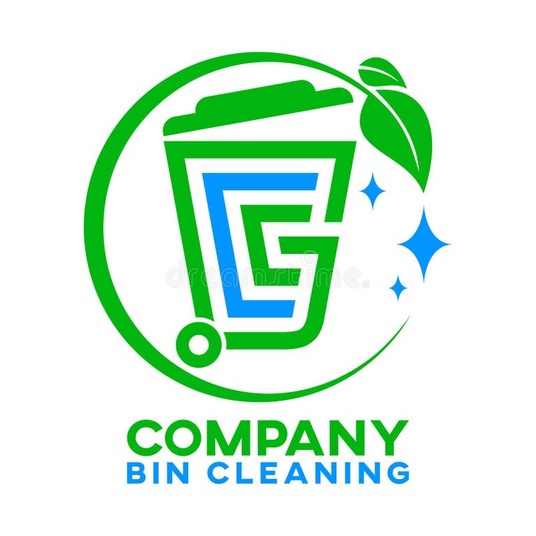 Trash Can Bin Cleaning Logo Stock Vector - Illustration of dirty, logo ...