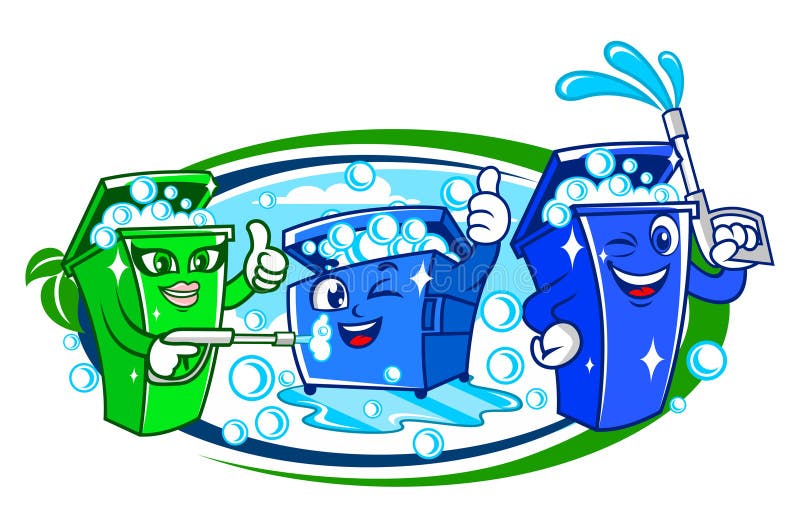 Trash Can Bin Cleaning Logo Stock Vector - Illustration of clean, idea ...