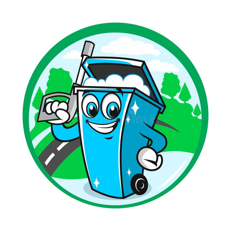 Trash Can Bin Cleaning Logo Stock Vector - Illustration of container ...