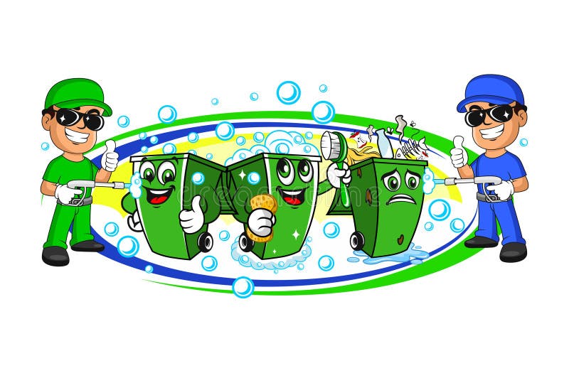 Trash Can Bin Cleaning Logo Stock Vector - Illustration of icon, idea ...