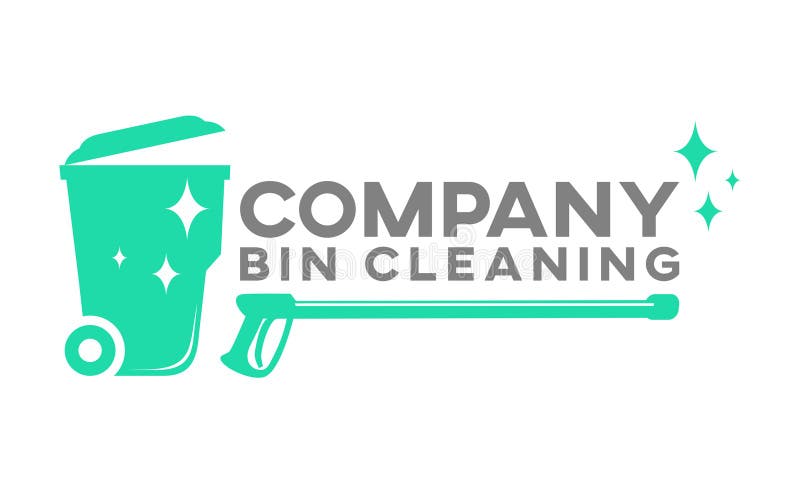 Trash Can Bin Cleaning Logo Stock Vector - Illustration of cleaning ...