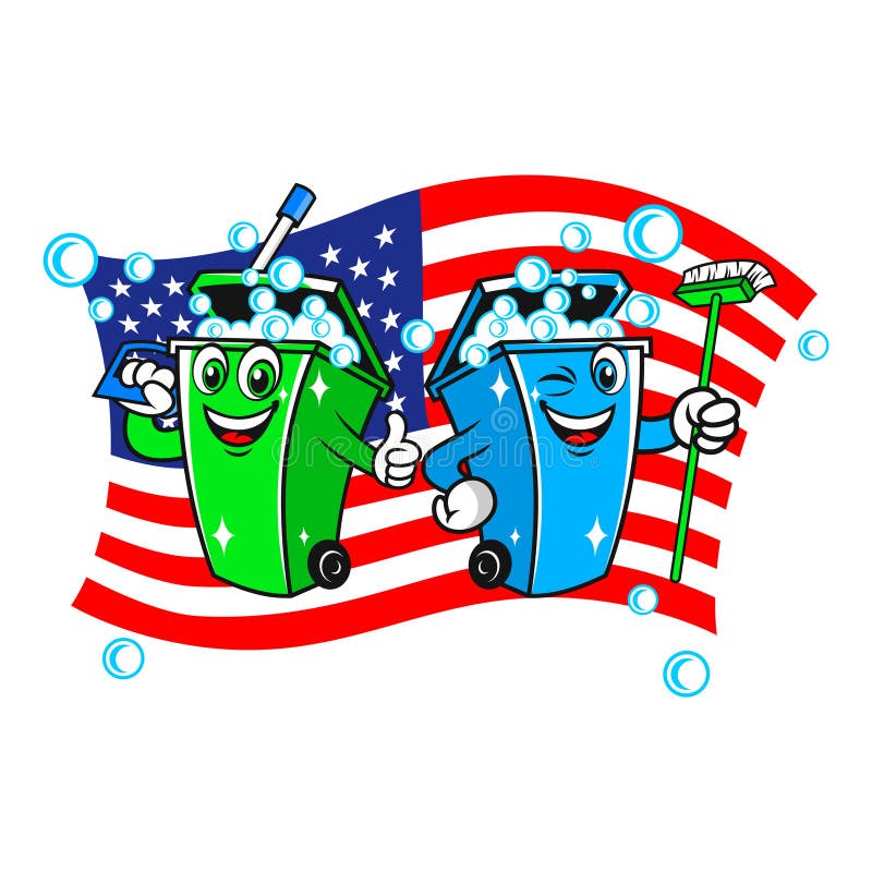 Trash Can Bin Cleaning Logo Stock Vector - Illustration of concept ...