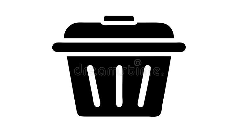 Trash Can Bin Icon for Delete and Waste Management, Vector Design ...