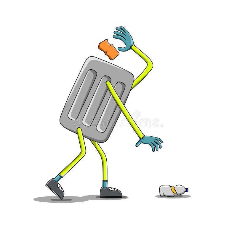 Trash Can Cartoon Illustration, really Good Stock Illustration ...
