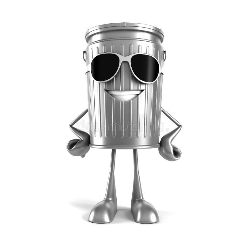 Smiling Clean Trash Can stock vector. Illustration of receptacle - 22322467