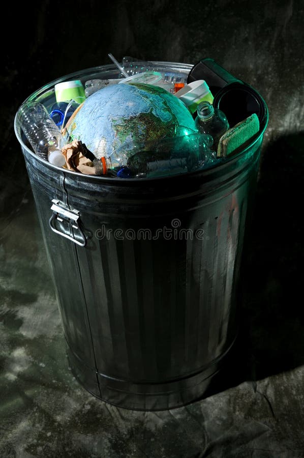 Trash Bins and Garbage Around Stock Image - Image of bottle, consumer ...