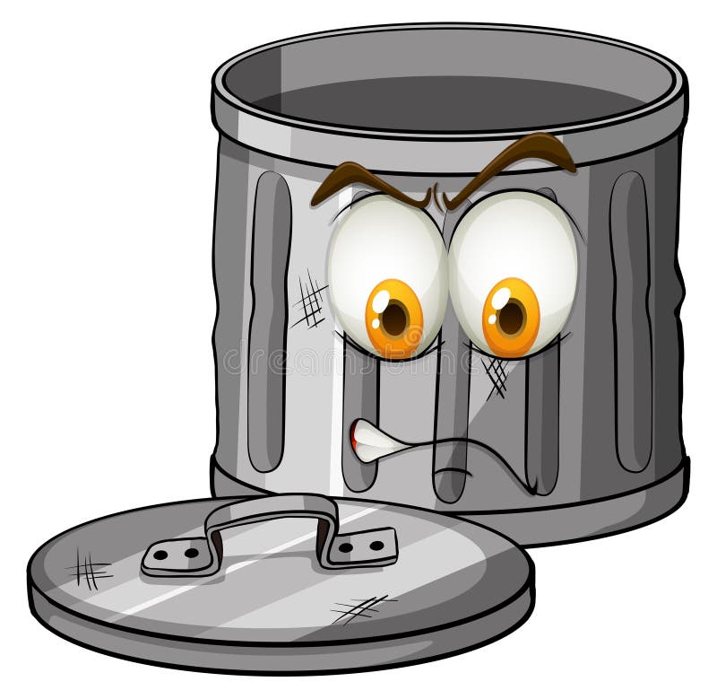 Trash Can Face Stock Illustrations – 453 Trash Can Face Stock ...