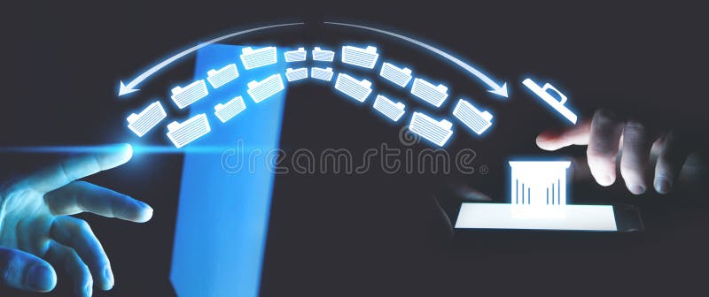 Trash Can and Files. Delete Files Stock Image - Image of privacy ...