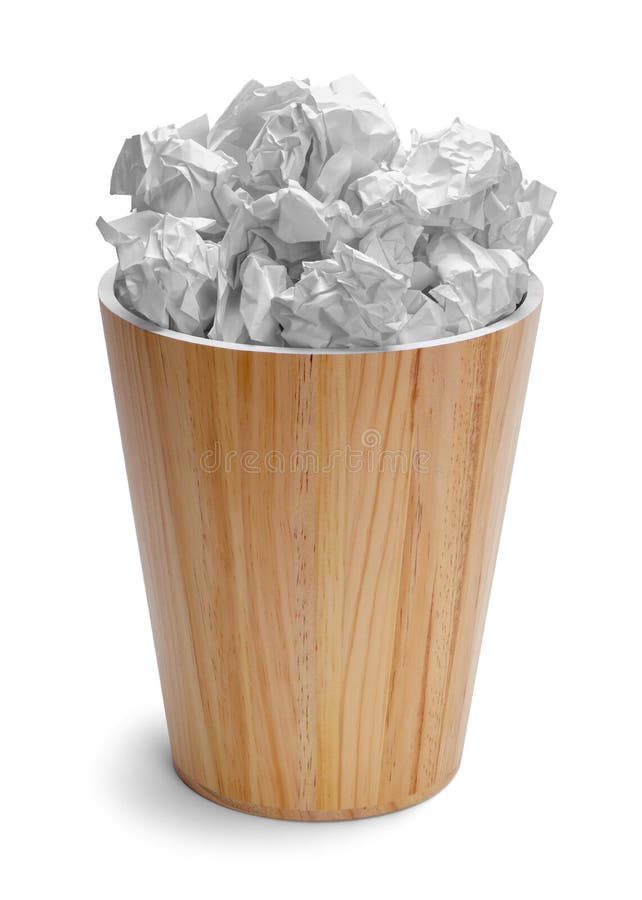 Trash Can Full stock photo. Image of view, garbage, white - 100148726
