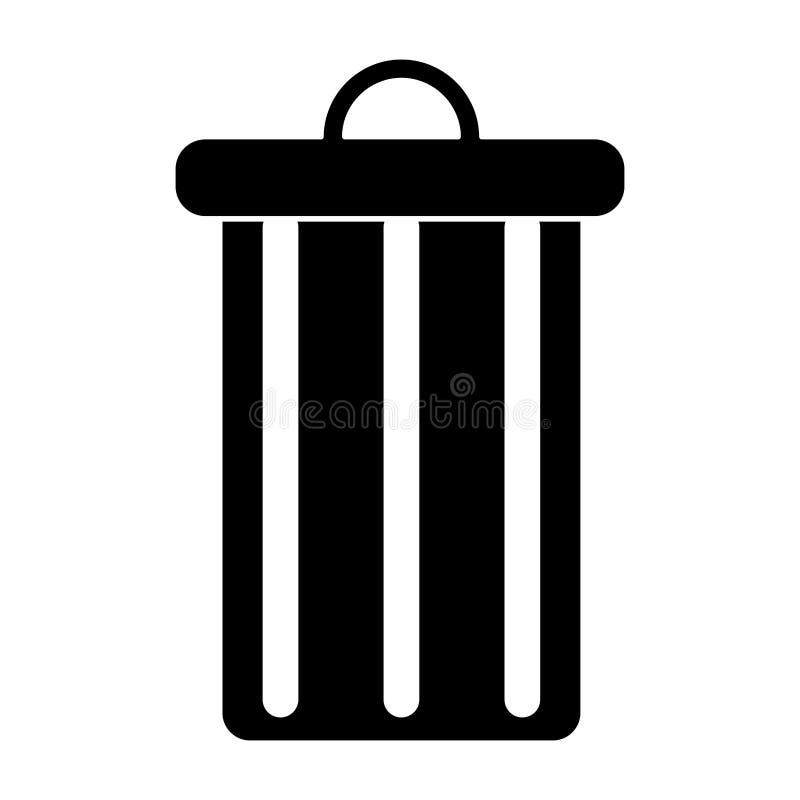 Trash Can Garbage Environment Recycle Pictogram Stock Vector ...