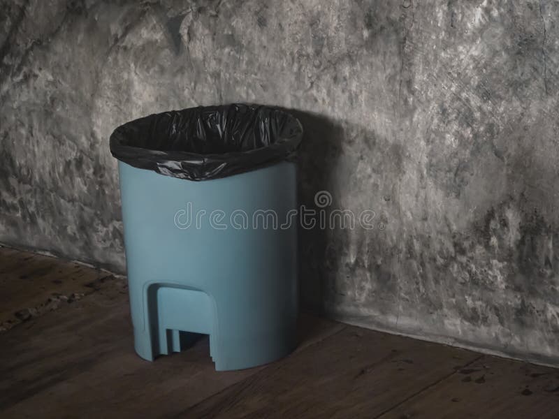 Trash Can on the House Floor Stock Image - Image of floor, house: 352661239